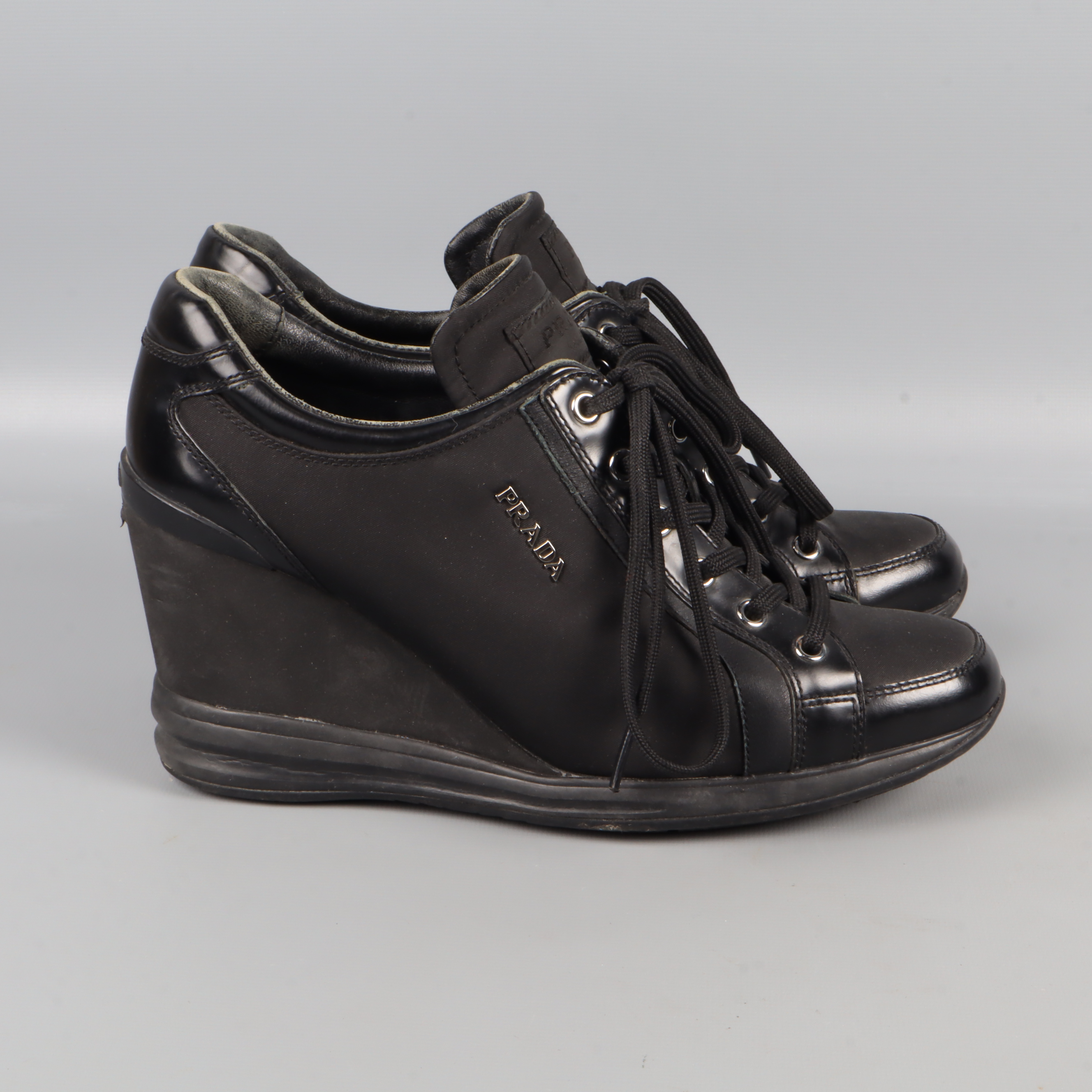 Sko - Wedge - Svarta - Premium Vintage