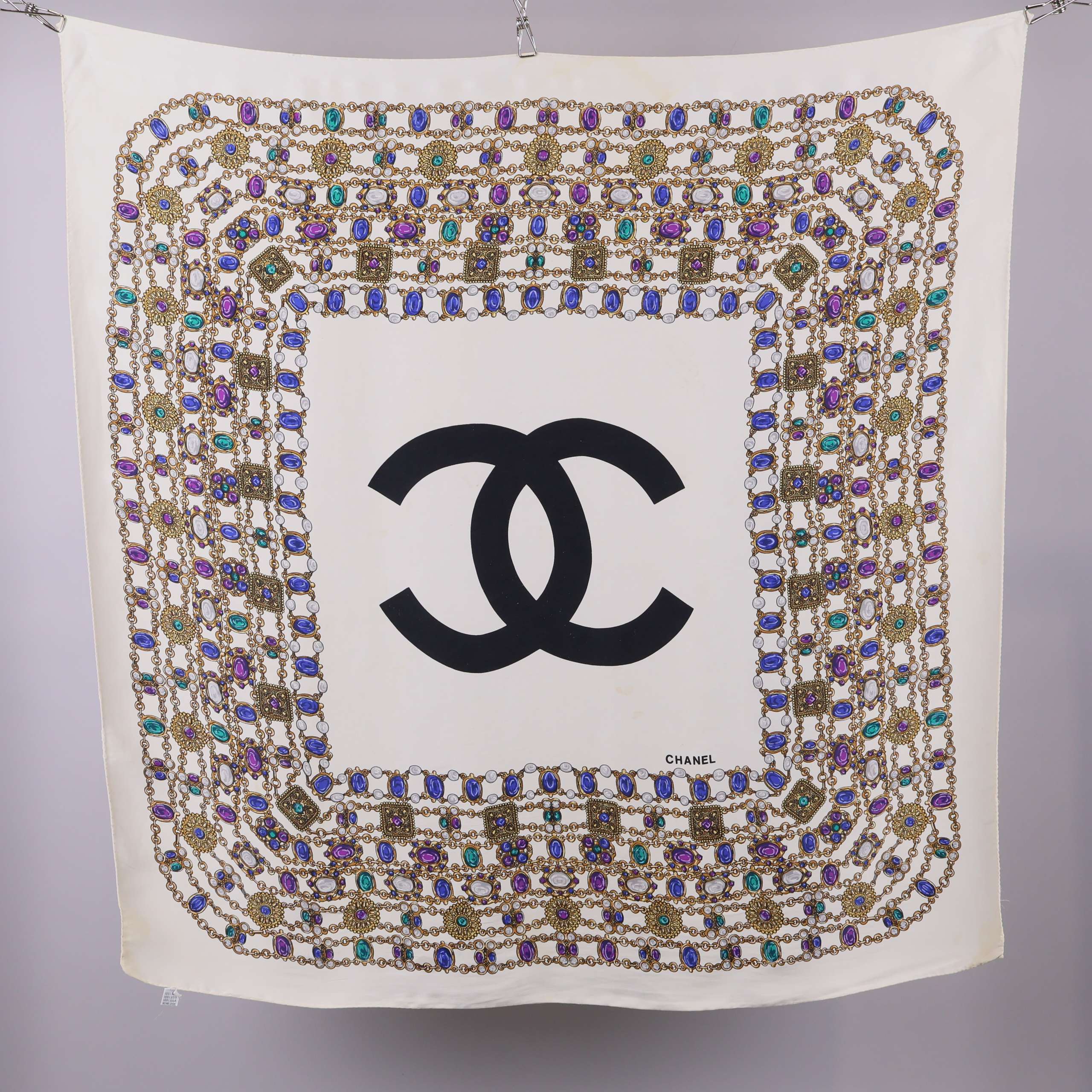 Chanel - Scarf - Logo - Siden - Premium Vintage